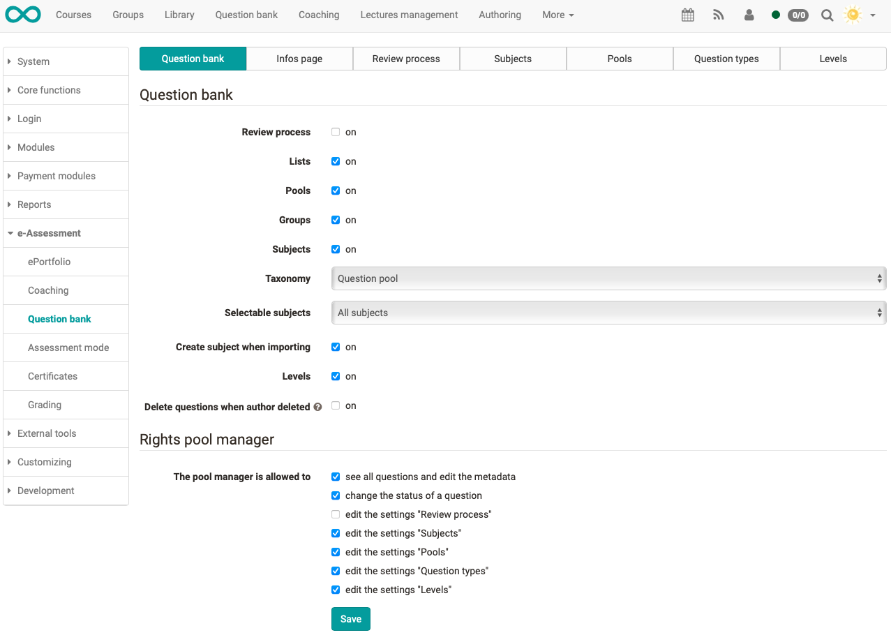 Question bank - OpenOlat Documentation